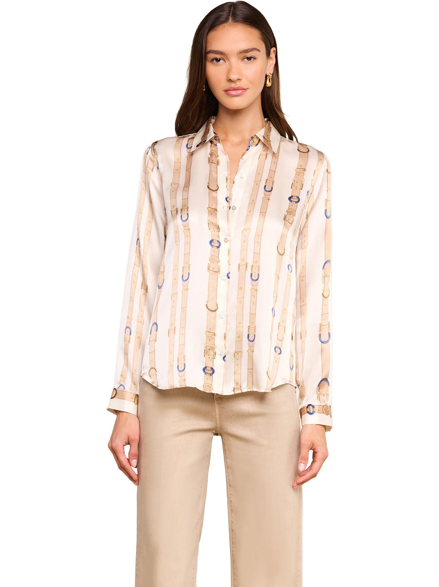 L'AGENCE L'AGENCE Tyler Long Sleeve Silk Blouse